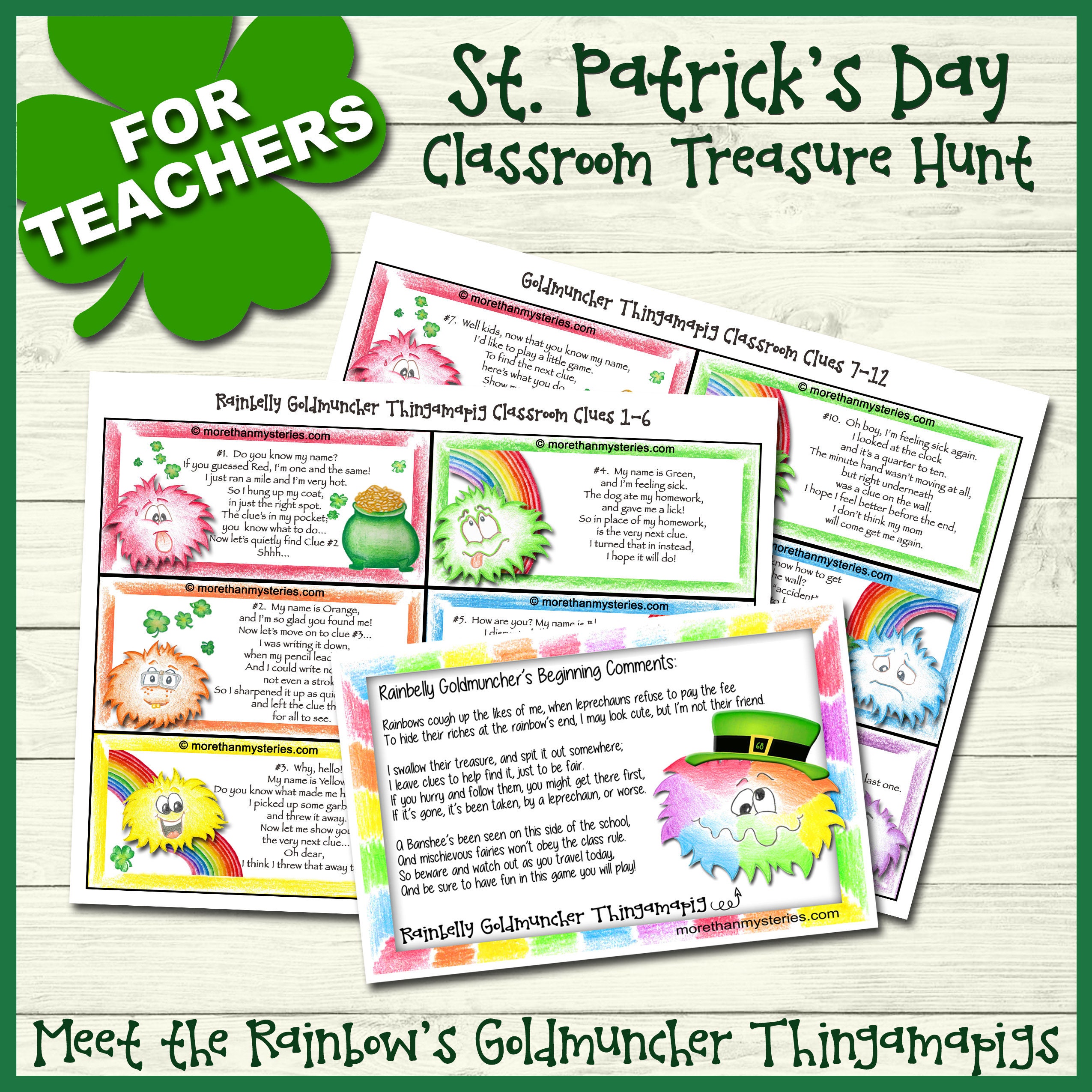 TEACHERS St. Patrick's Day Treasure Hunt for Classroom - Etsy