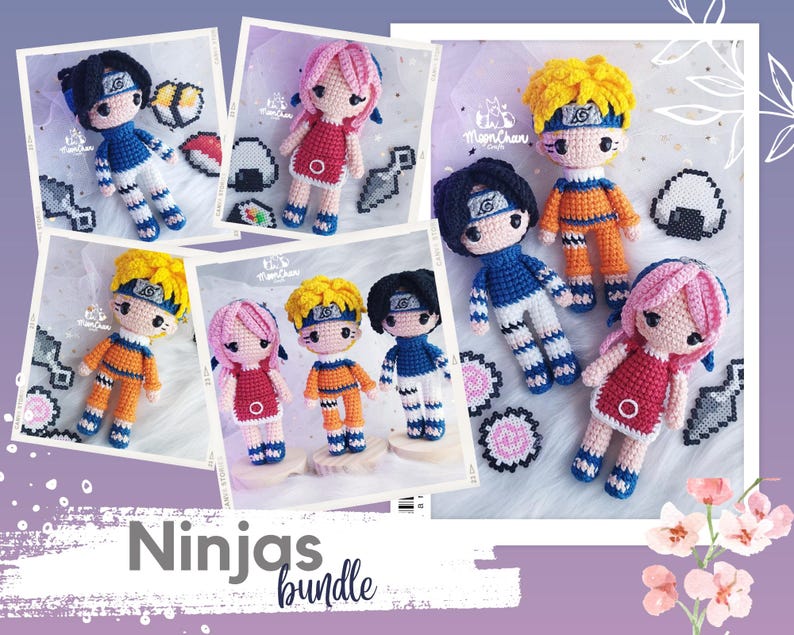 E-book Ninjas Amigurumi Doll Crochet Pattern - PDF - Etsy