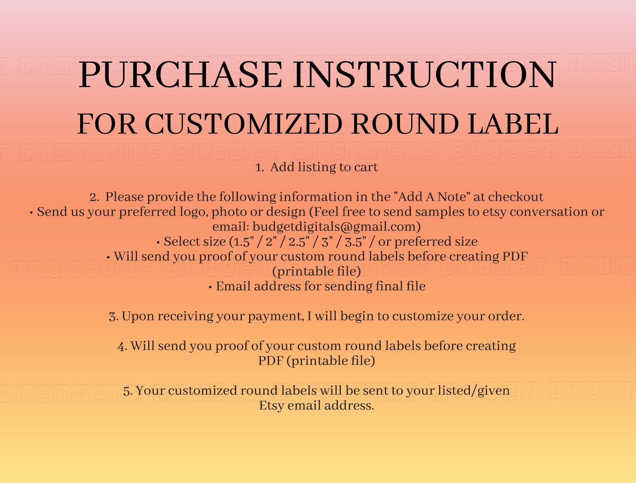 Custom Round Labels, Custom Printable Round Labels, Custom Digital ...