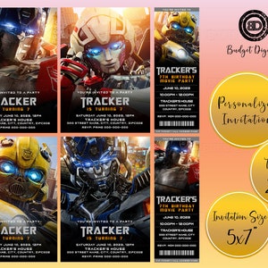 Transformers Rise of the Beasts Birthday Invitation, Transformers Rise ...