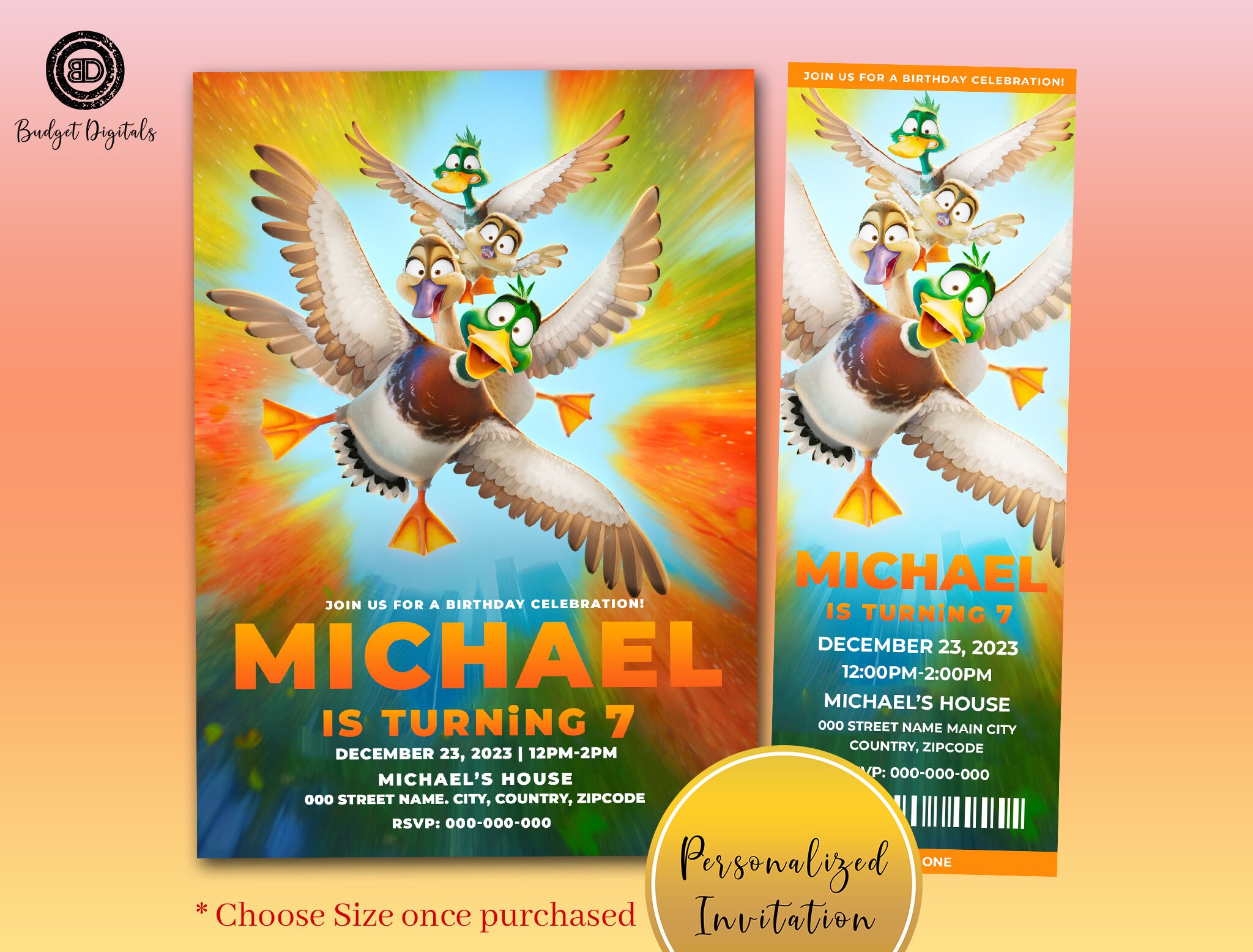 MIGRATION Birthday Invitation, MIGRATION Ticket Invitation, MIGRATION ...