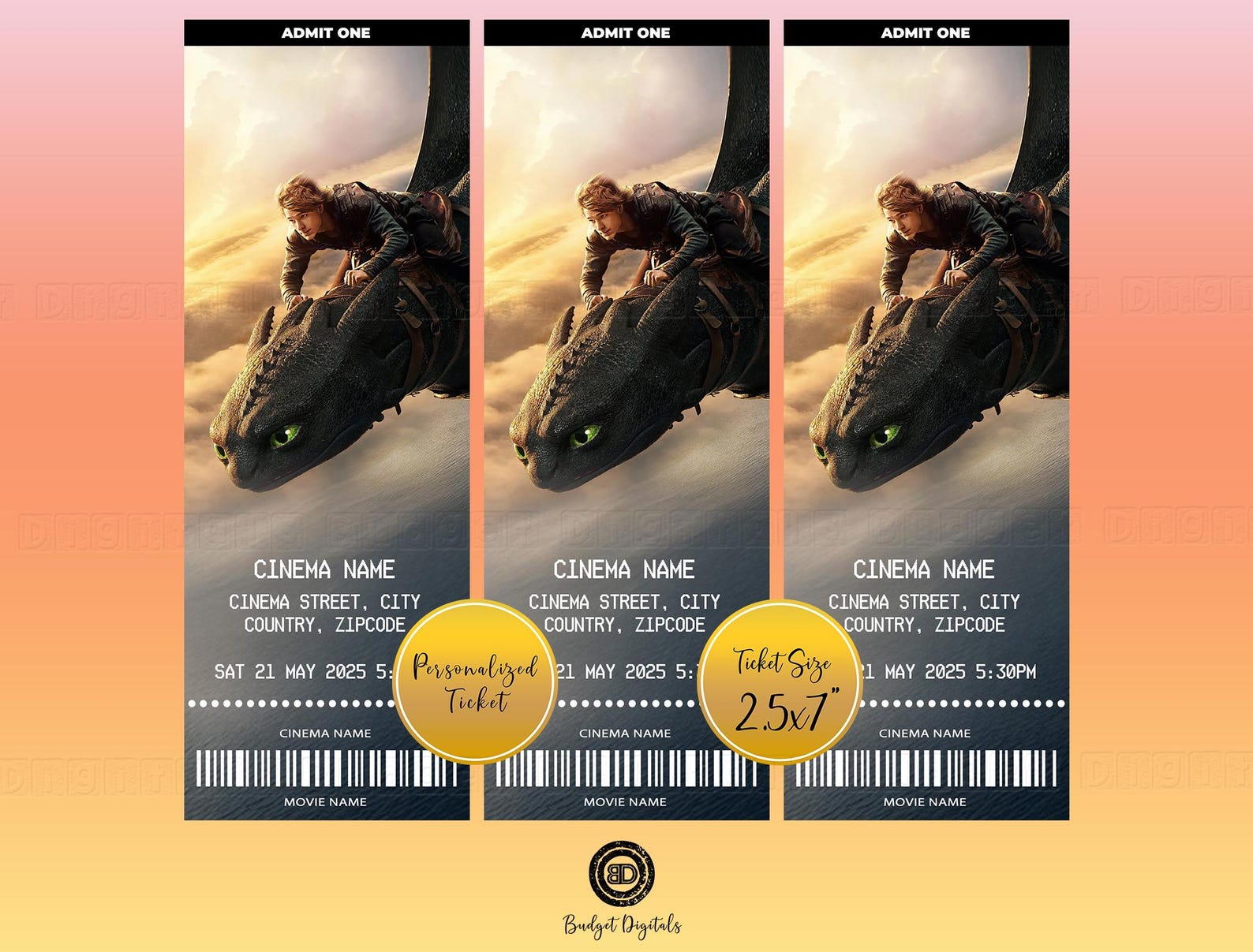 How to Train Your Dragon Movie Ticket, How to Train Your Dragon Digital ...