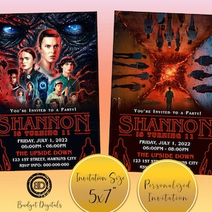 Stranger Things Birthday Invitation, Stranger Things Invitation ...