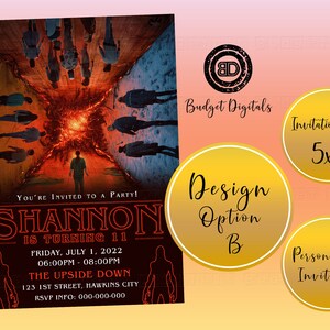 Stranger Things Birthday Invitation, Stranger Things Invitation ...