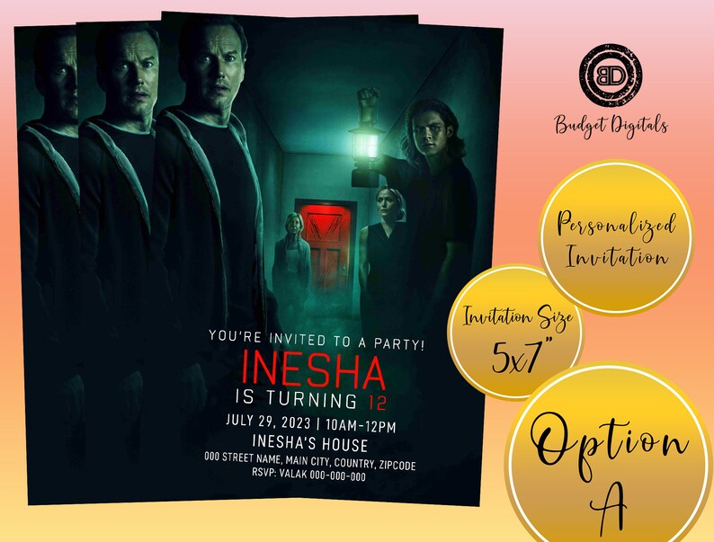 Insidious the Red Door Birthday Invitation, Insidious the Red Door ...