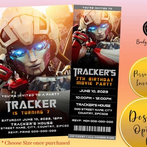 Transformers Rise of the Beasts Birthday Invitation, Transformers Rise ...