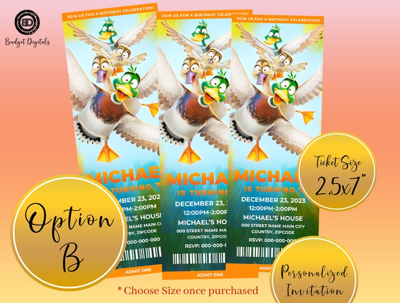 MIGRATION Birthday Invitation, MIGRATION Ticket Invitation, MIGRATION ...