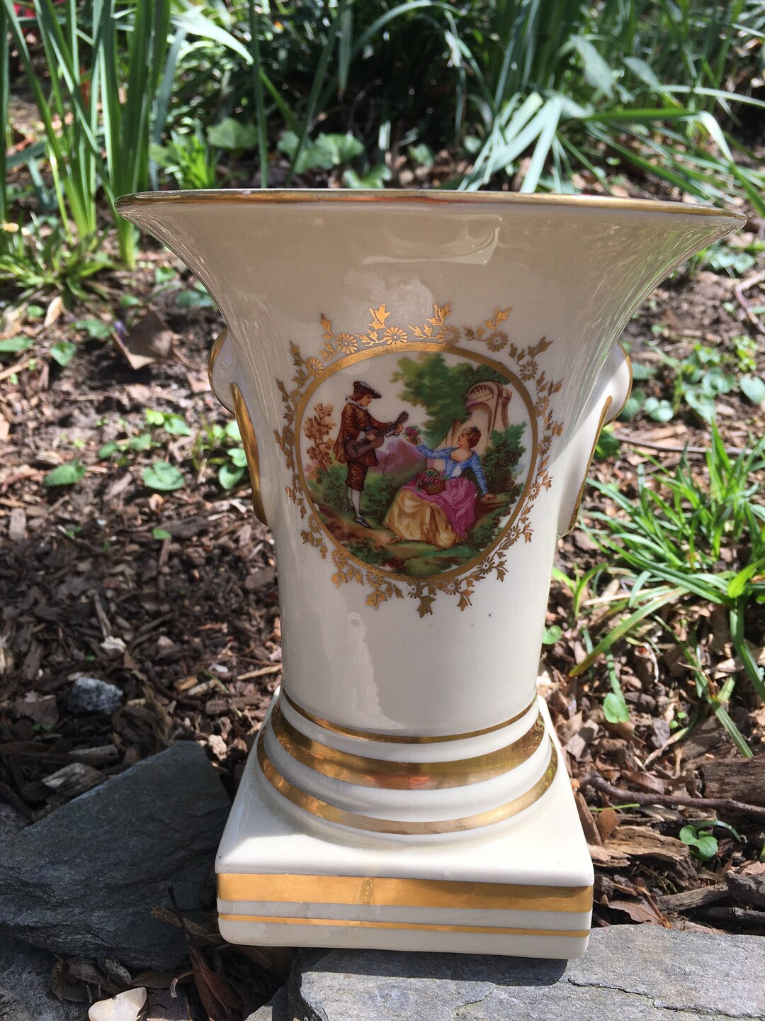 Vintage Outlander Era Minstrel and Lady Colonial Princeton Vase - Etsy