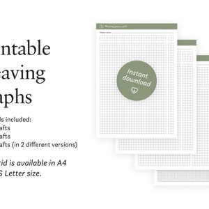 Weaving Pattern Grid | Graph Paper Bundle | Printable PDF in A4 & US ...