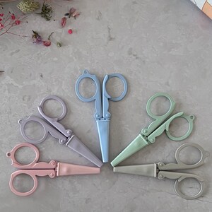 Small Folding Scissors - Travel - Korean Stationary - Sewing ...