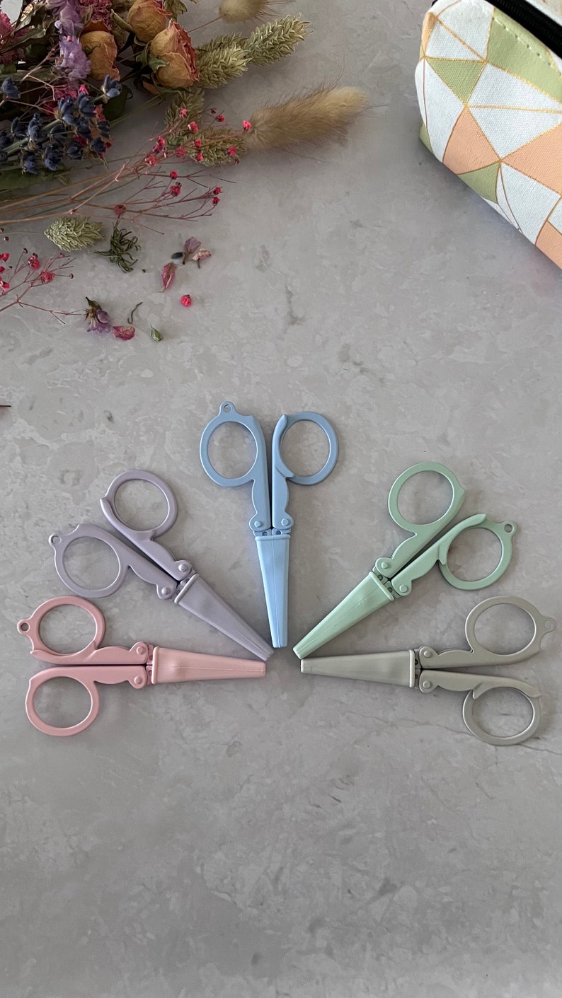 Small Folding Scissors - Travel - Korean Stationary - Sewing ...