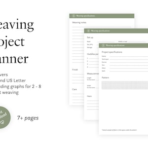 Weaving Project Planner With Weaving Grid Graph Paper Bundle Printable ...