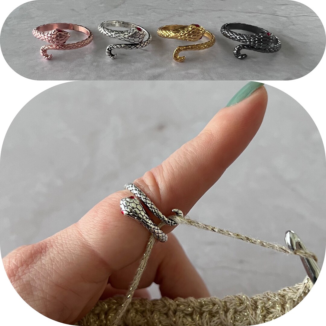 Snake Yarn Tension Ring - 4 Colours - for Knitting or Crochet ...