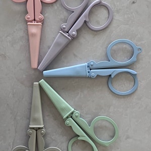 Small Folding Scissors - Travel - Korean Stationary - Sewing ...