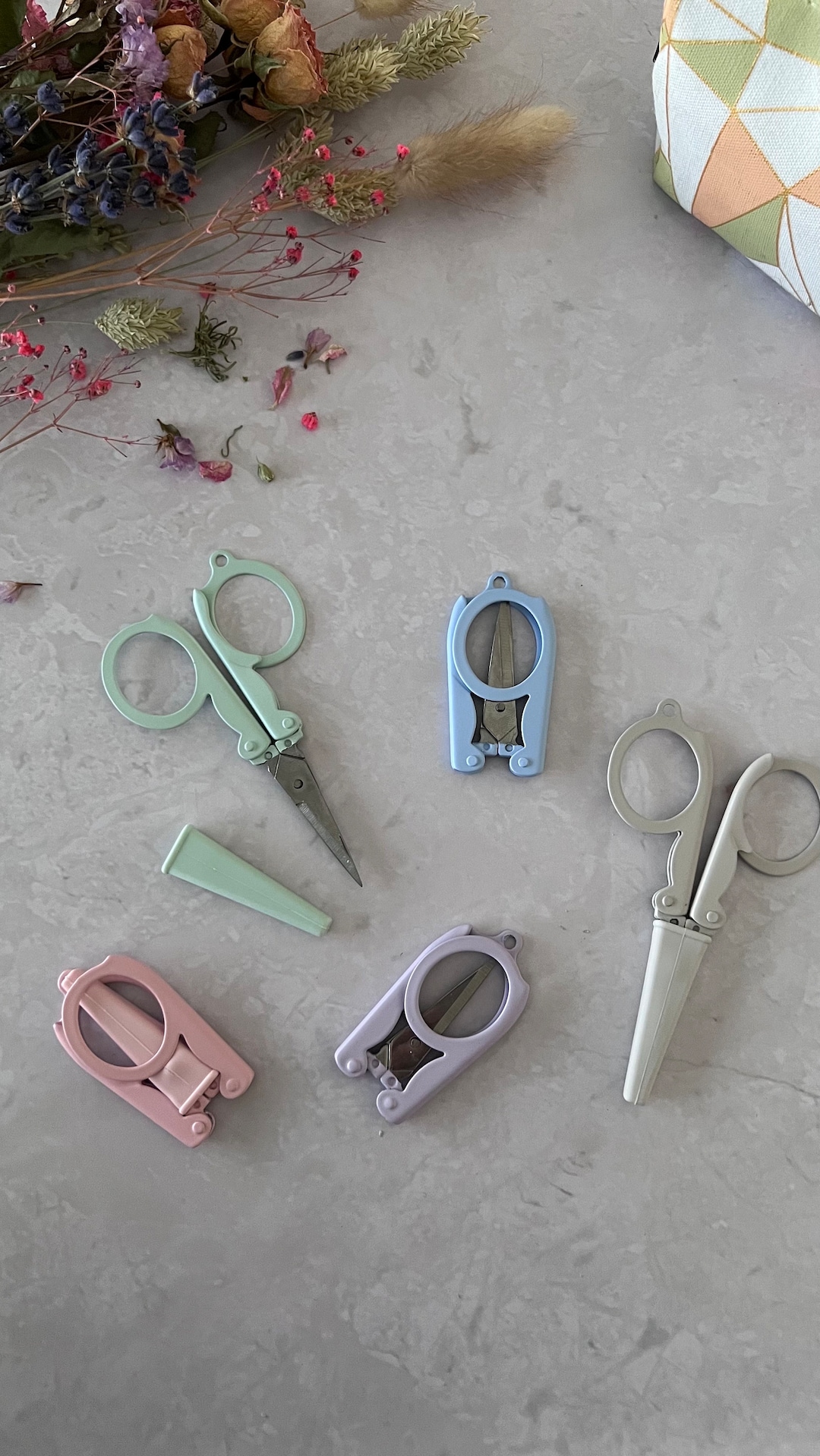 Small Folding Scissors - Travel - Korean Stationary - Sewing ...