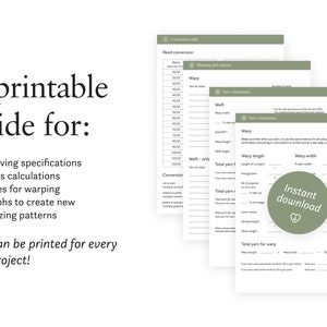 Weaving Project Planner With Weaving Grid | Graph Paper Bundle ...