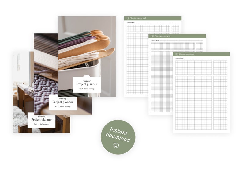 Weaving Project Planner With Weaving Grid Graph Paper Bundle Printable ...