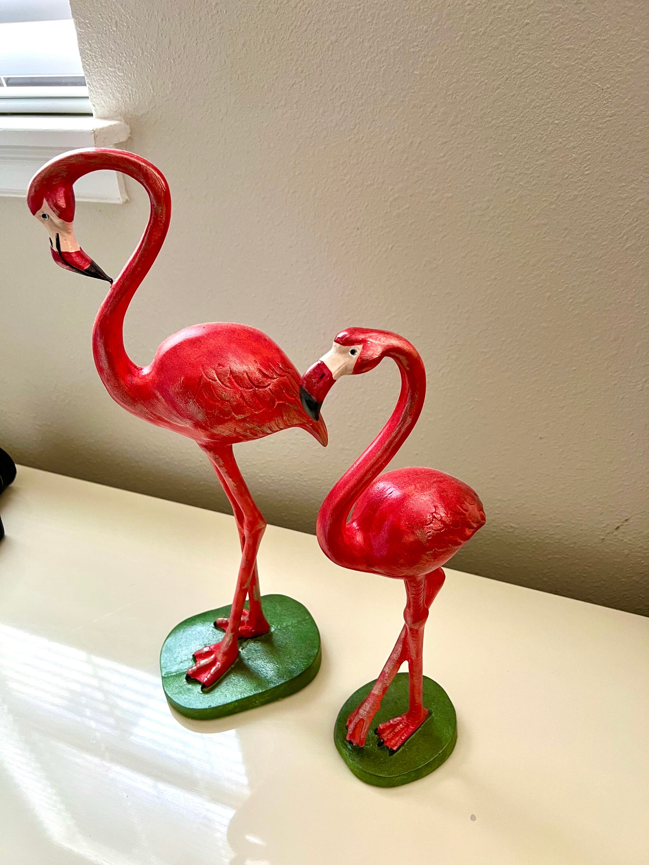 Pink Flamingos Design Sculpture Tabletop Decor - Etsy