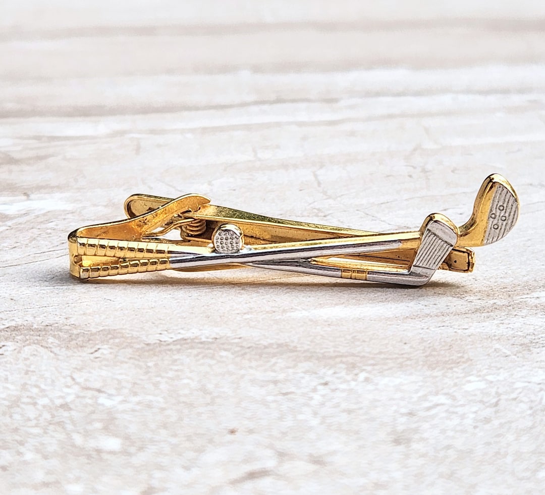 Vintage Gold Tone Golf Club Tie Clip Vintage Tie Clip Golf - Etsy