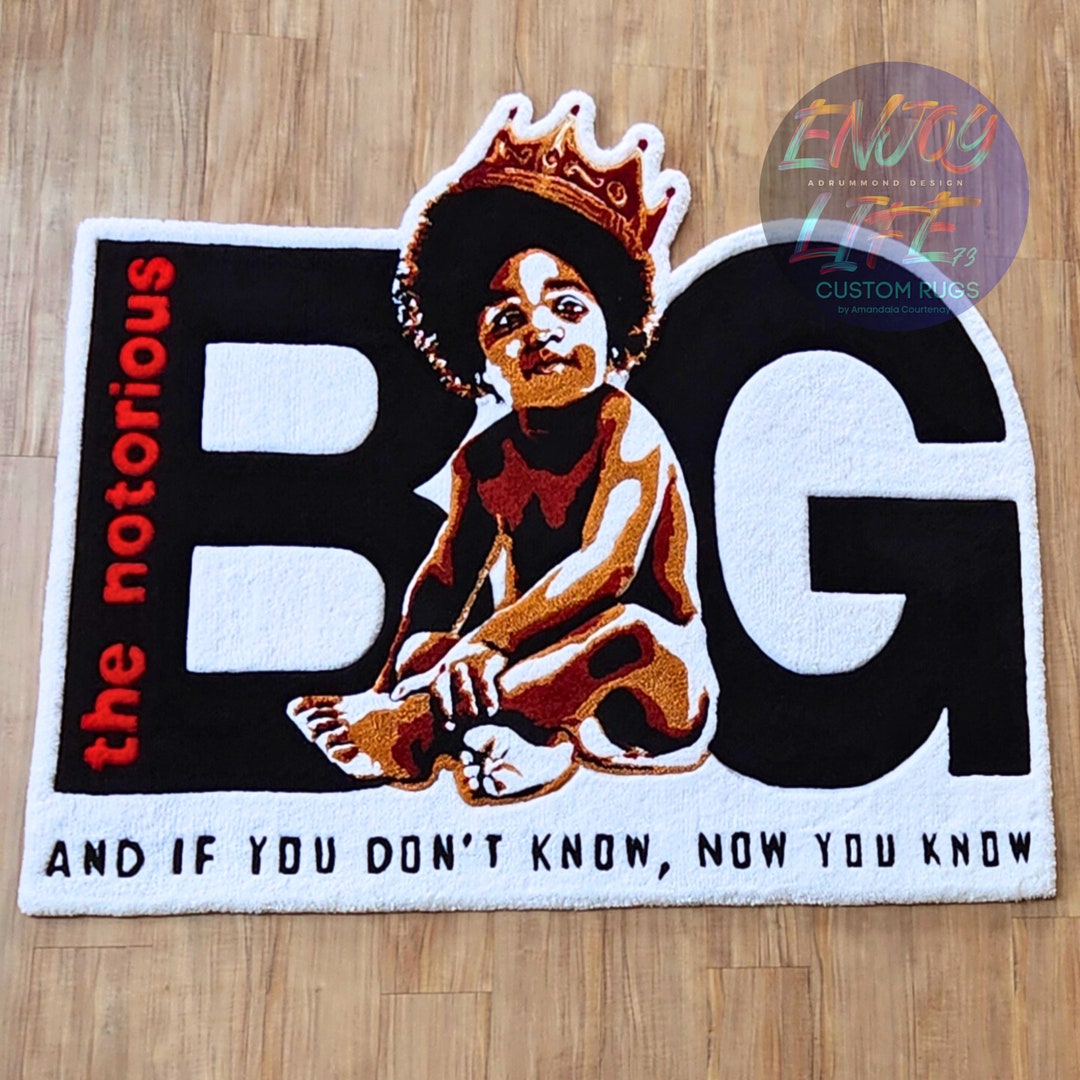 Enjoylife73 Custom Rugs Notorious B.I.G. Tufted Rug Biggie Smalls ...