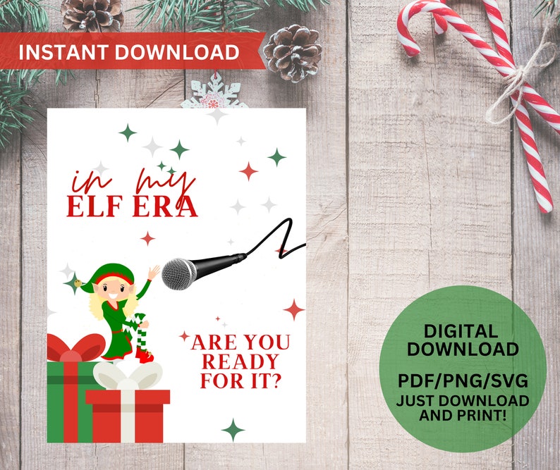 Elf Era Are You Ready for It Swiftie Elf Elf Ideas Digital Download Elf ...