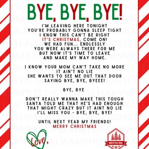 Bye, Bye, Bye | Goodbye Letter | Elf Goodbye Letter | Elf Farewell ...