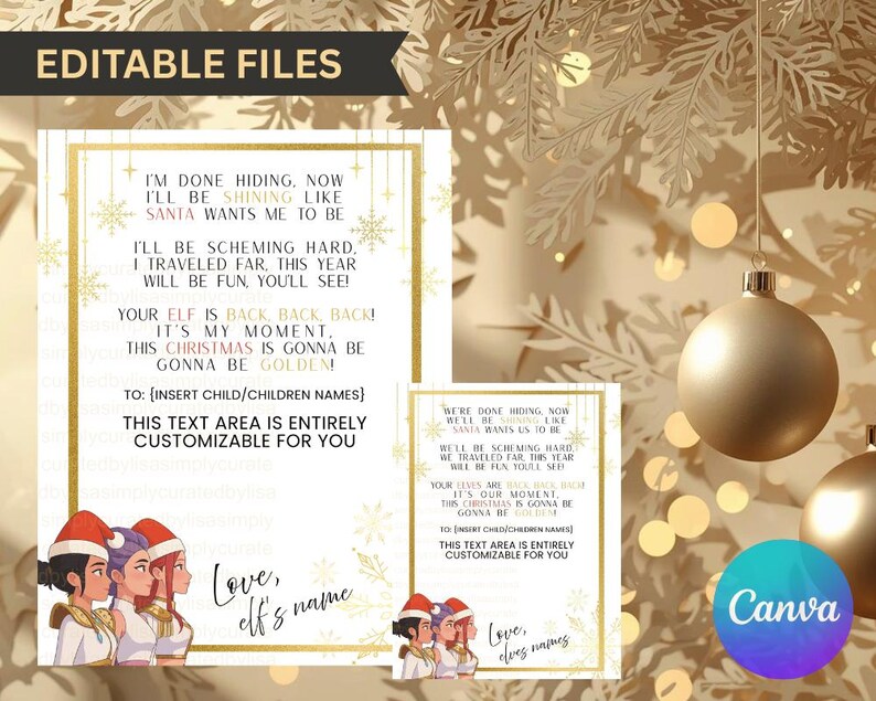 KPOP | GOLDEN | Inspired Elf/elves | Welcome Back Letter - Etsy