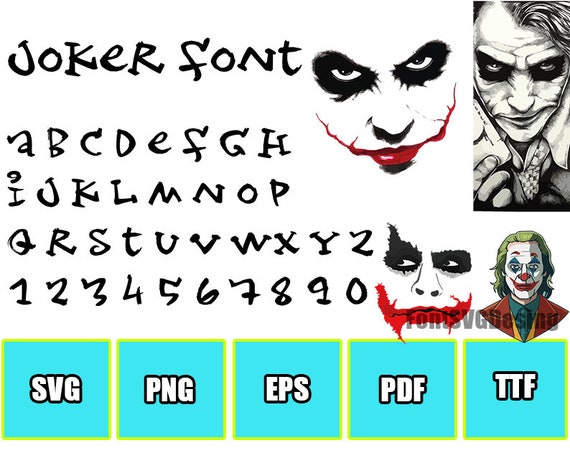 Joker Font Joker Alphabet Joker SVG Joker Letters Joker | Etsy
