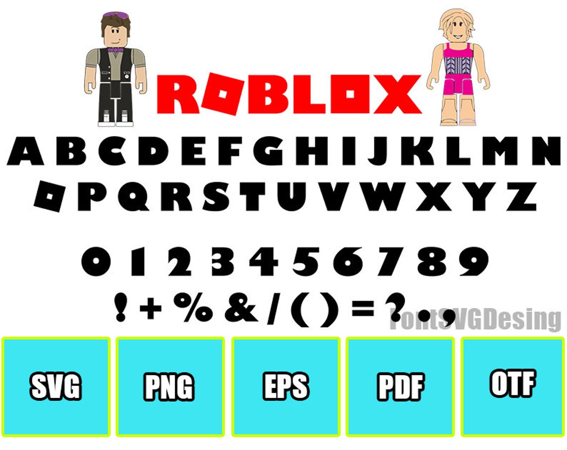 Roblox Font Roblox Alphabet Roblox SVG Roblox Letters | Etsy