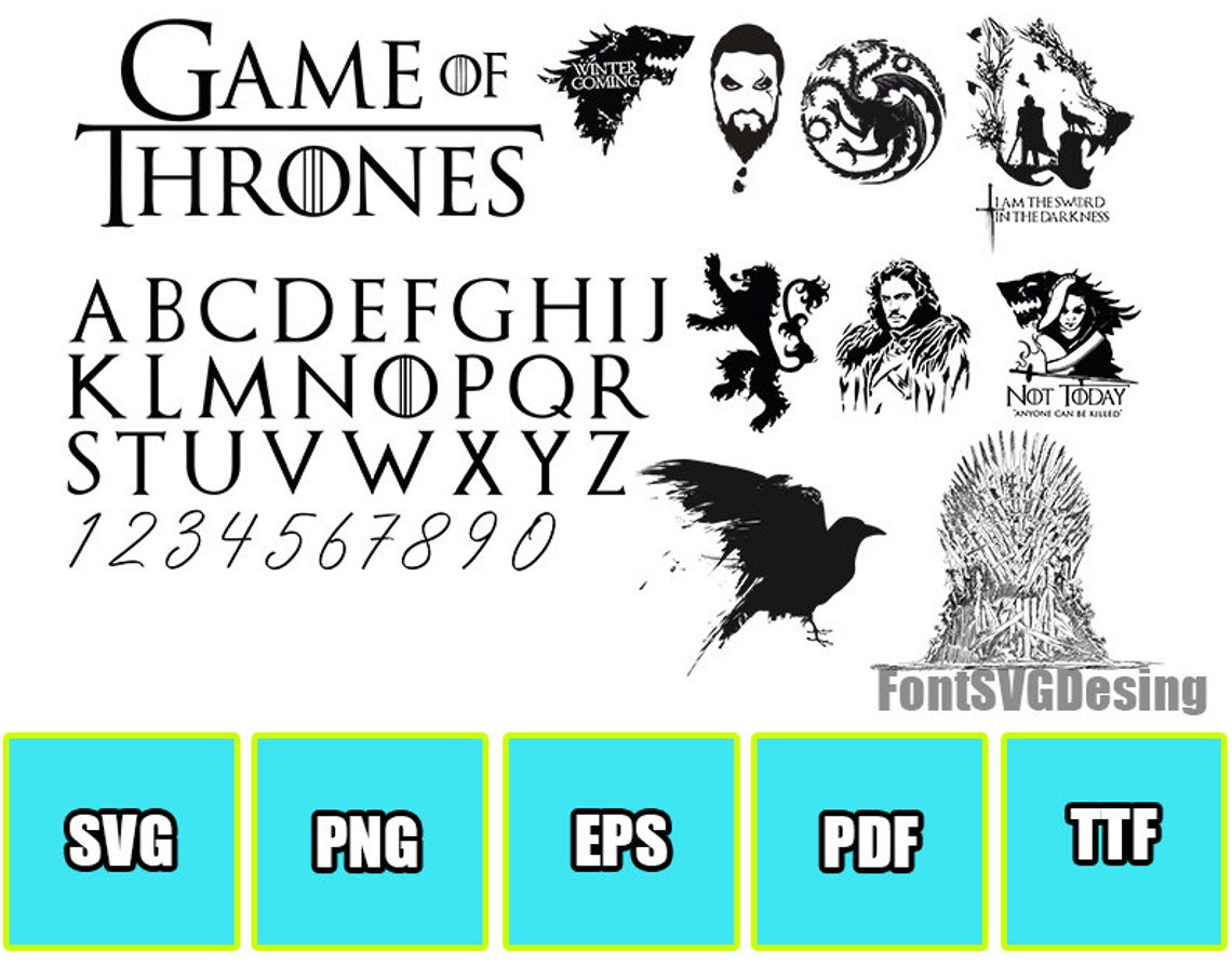 Game of Thrones Font Game of Thrones Alphabet Game of | Etsy