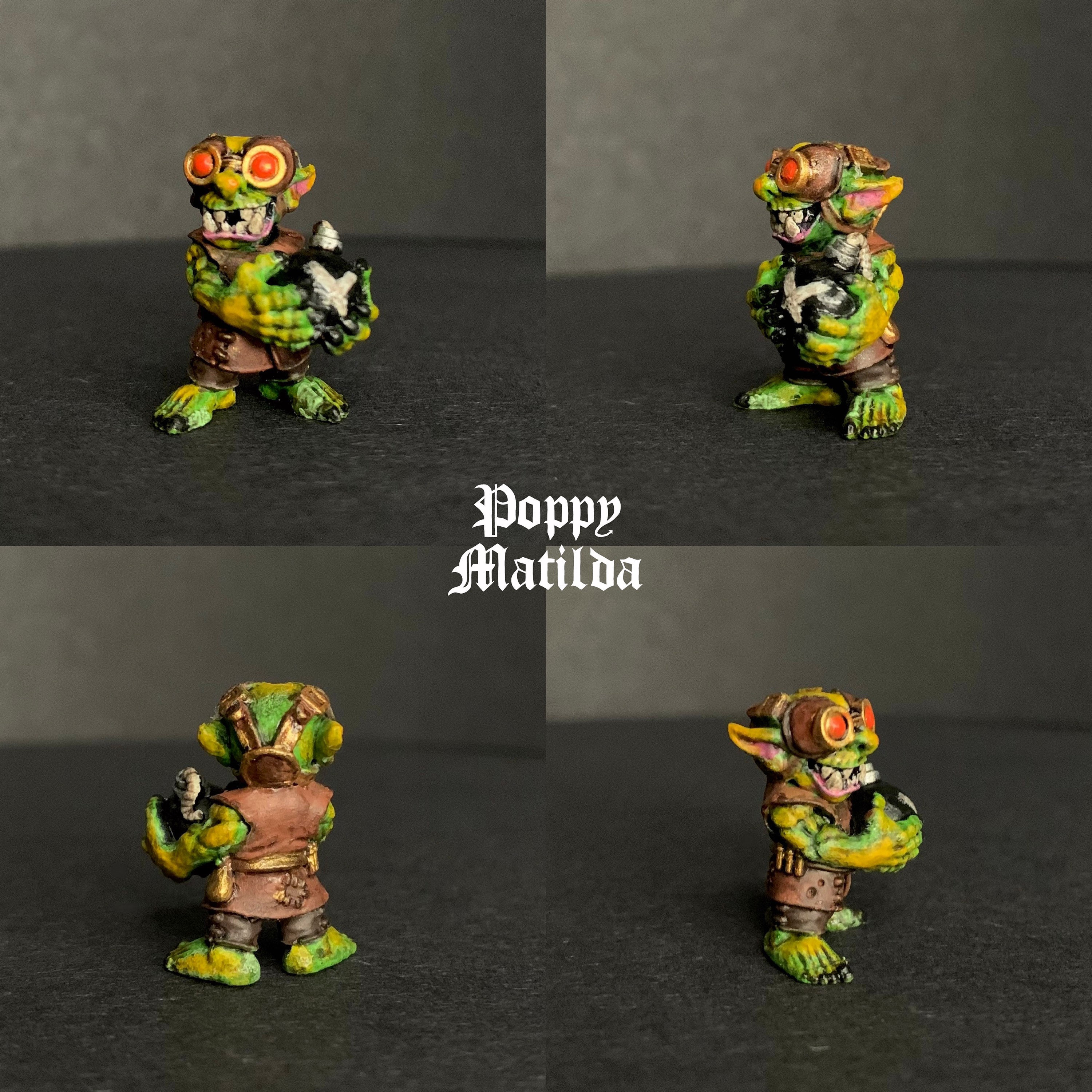 D&D Painted Goblin Bomber, Dnd Miniatures, Dnd Character , 32mm Scale ...