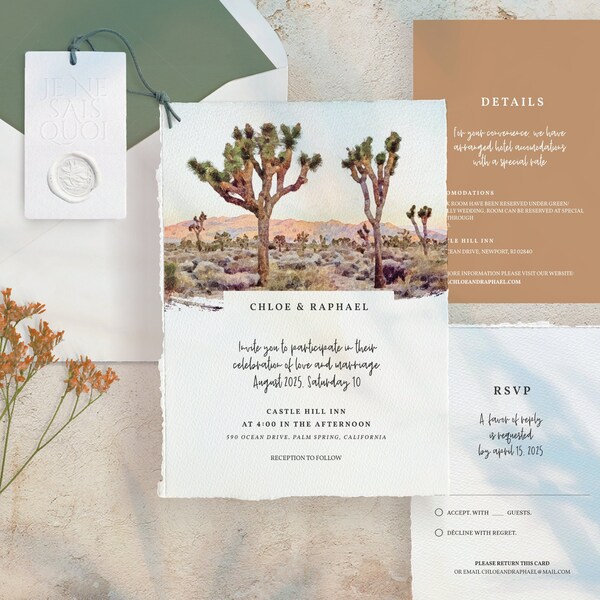 Joshua Tree Invitation - Etsy