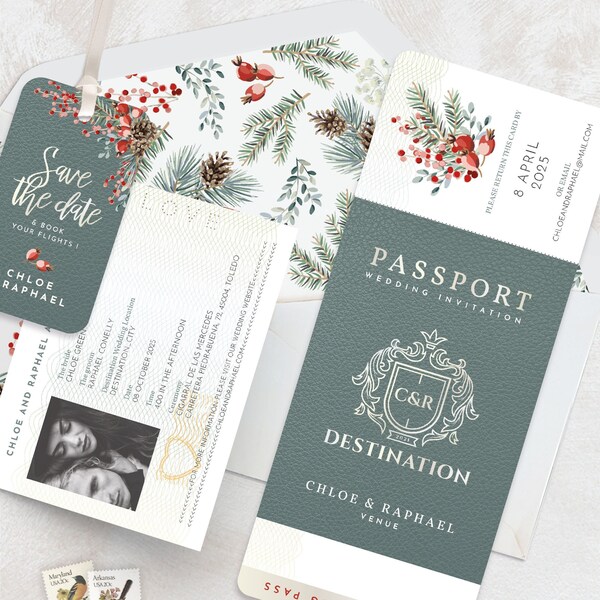 Passport Invitation - Etsy
