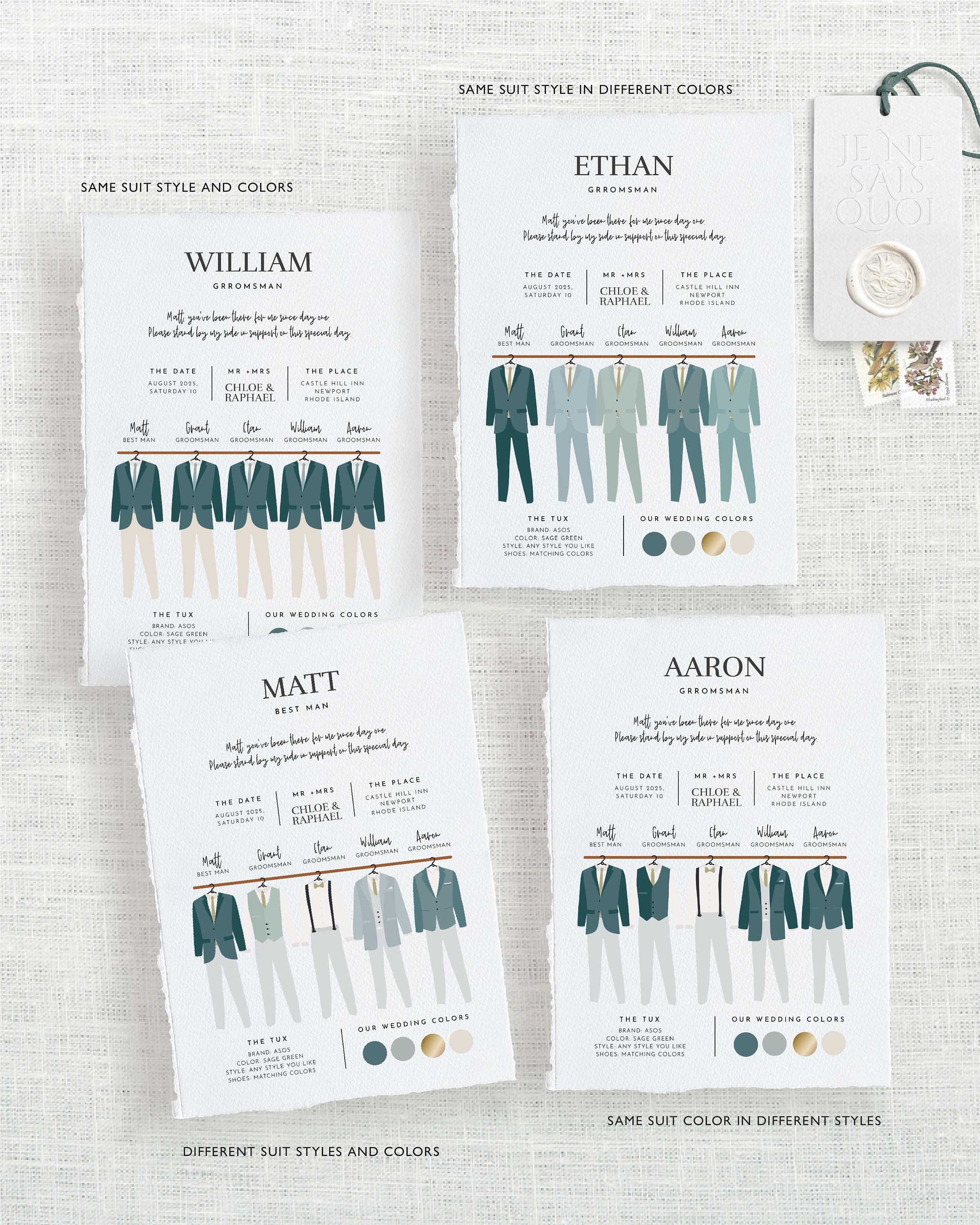 Groomsmen Info Card Groomsmen Information Card Groomsmen - Etsy