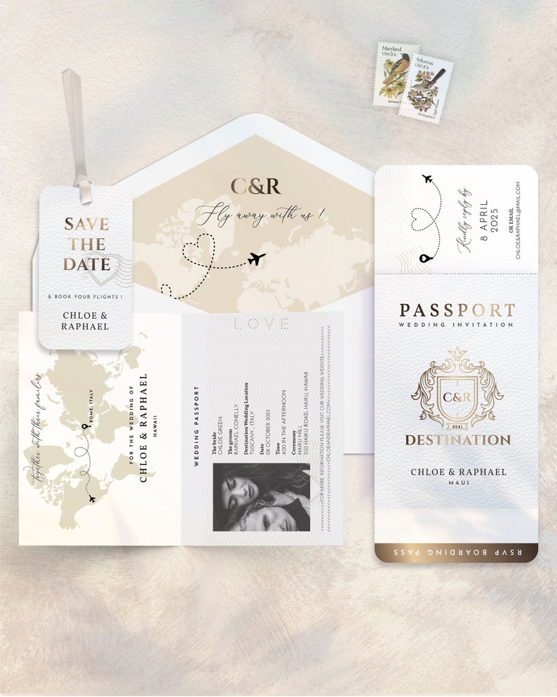 Destination Wedding Invitation Boarding Pass Invitation - Etsy