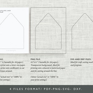 Envelope Liner 5x7 Euro Flap, Envelope Liner Template, Envelope Liner ...