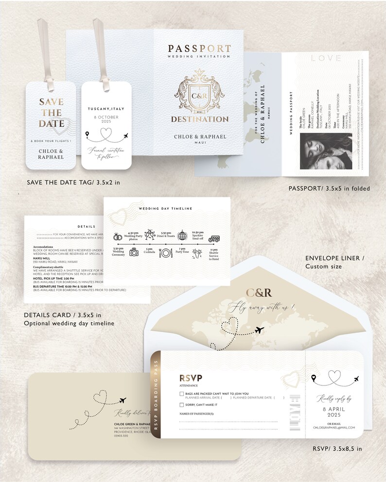 Destination Wedding Invitation Boarding Pass Invitation - Etsy