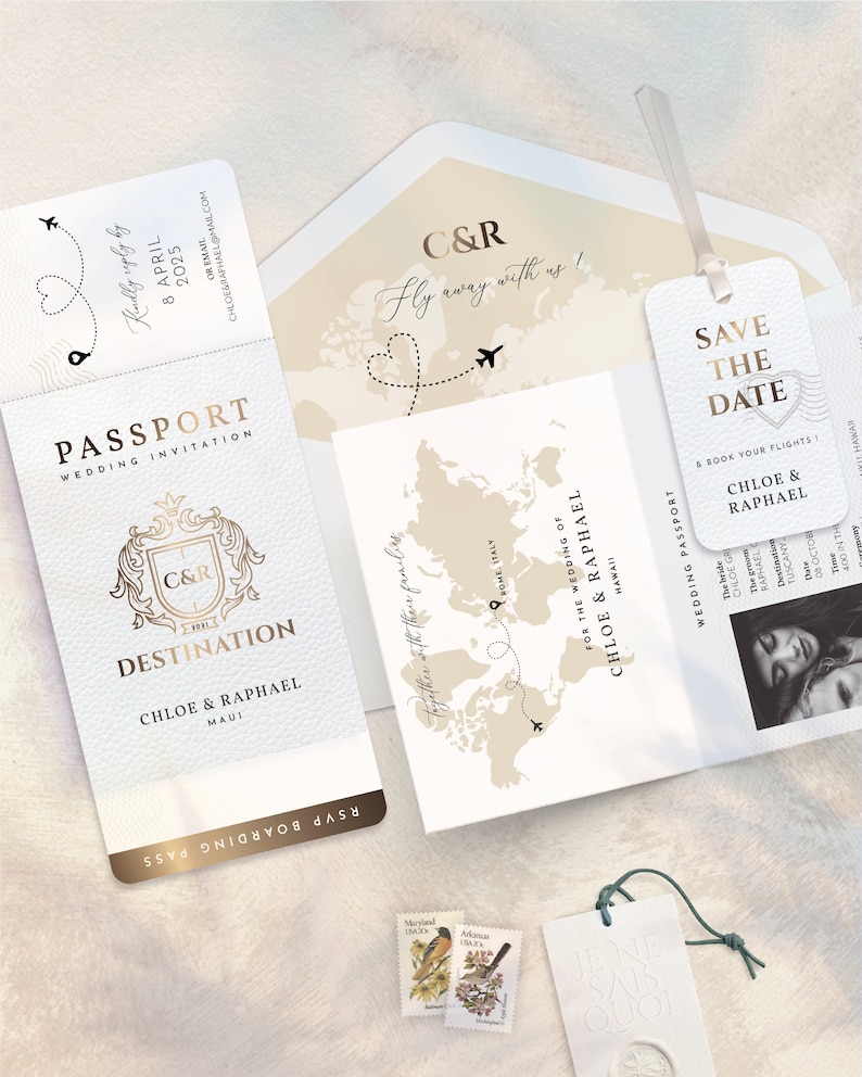 Destination Wedding Invitation Boarding Pass Invitation - Etsy