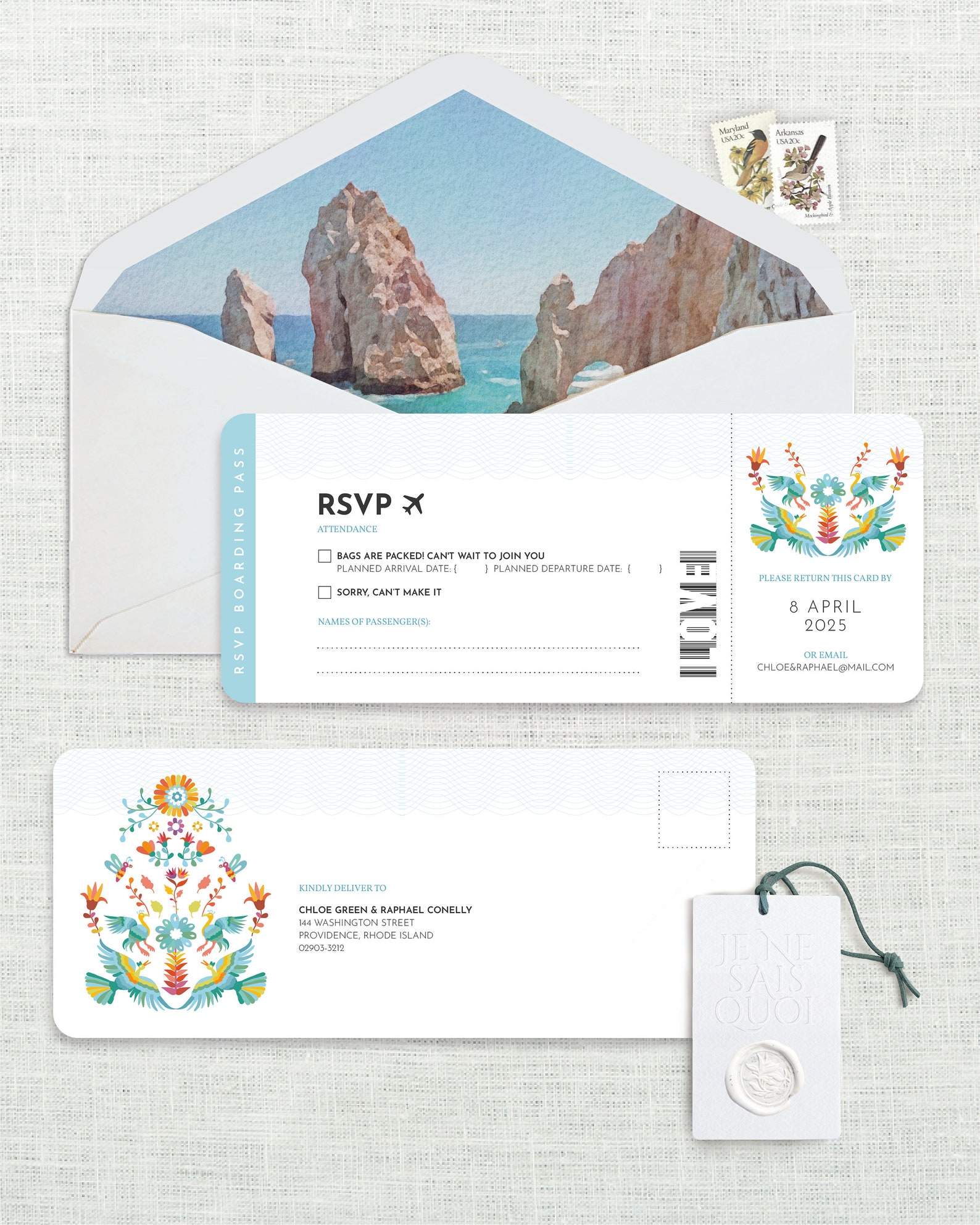 Cabo Wedding Invitation Passport Wedding Invitation Mexico - Etsy
