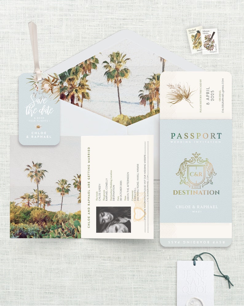 Destination Wedding Invitation Boarding Pass Invitation - Etsy