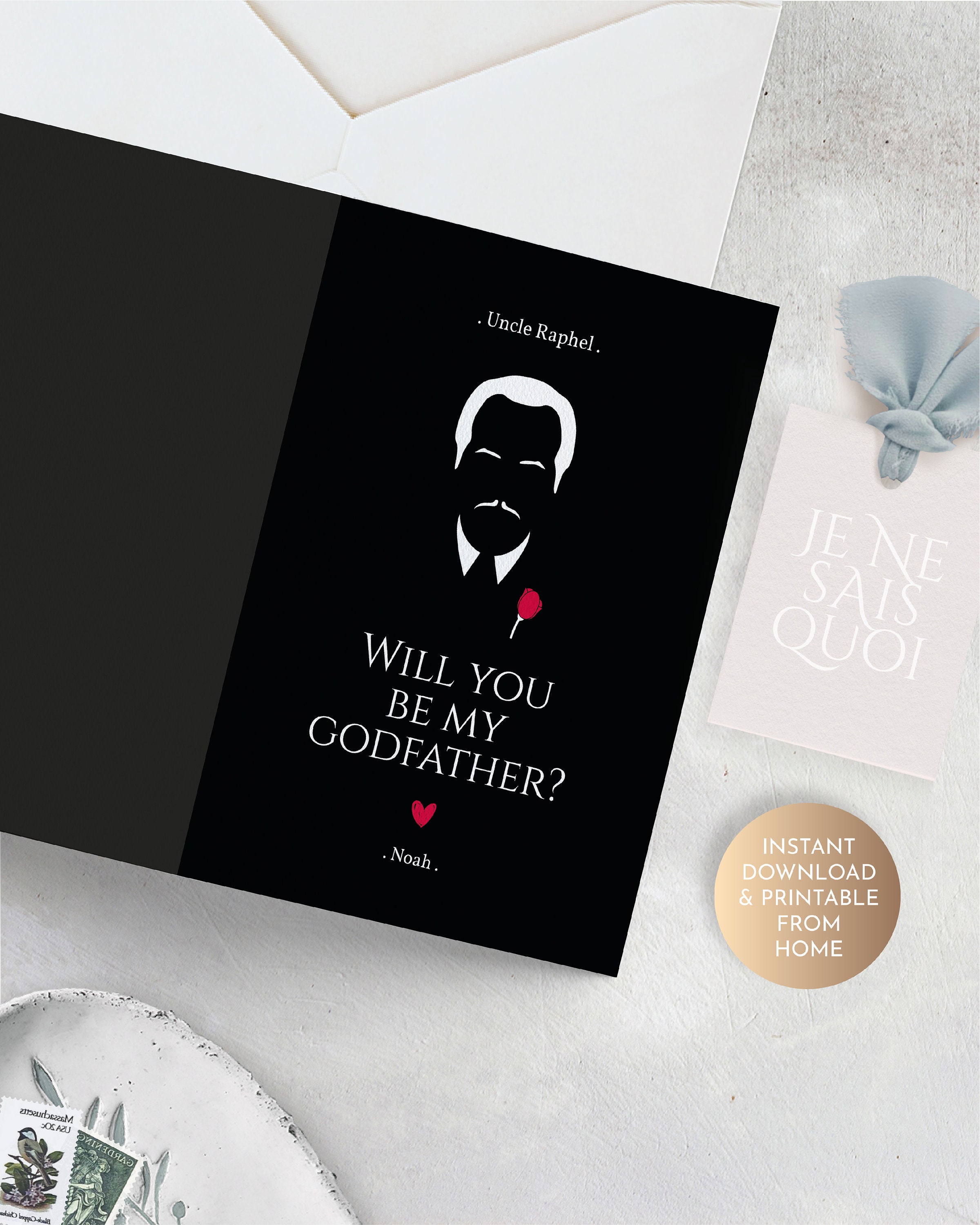 Godfather Proposal Printable Will You Be My Godfather Card - Etsy