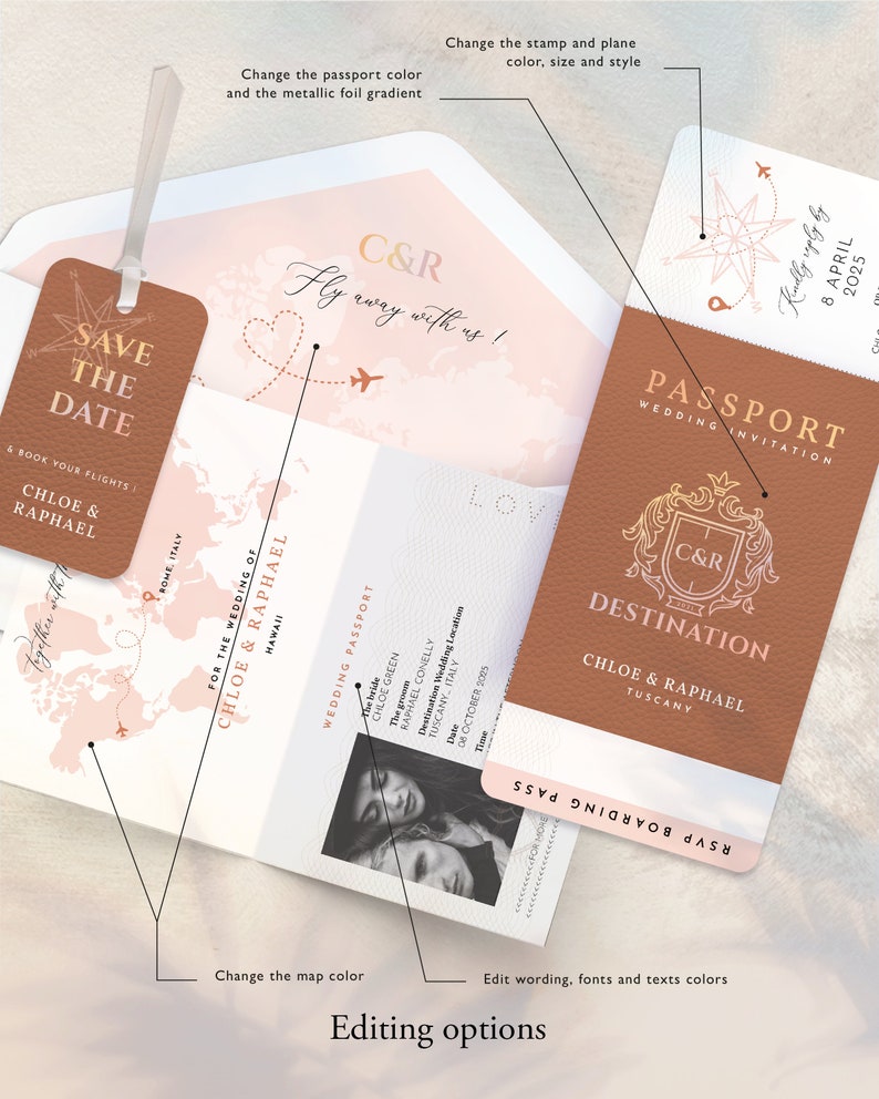 Destination Wedding Invitation Boarding Pass Invitation - Etsy