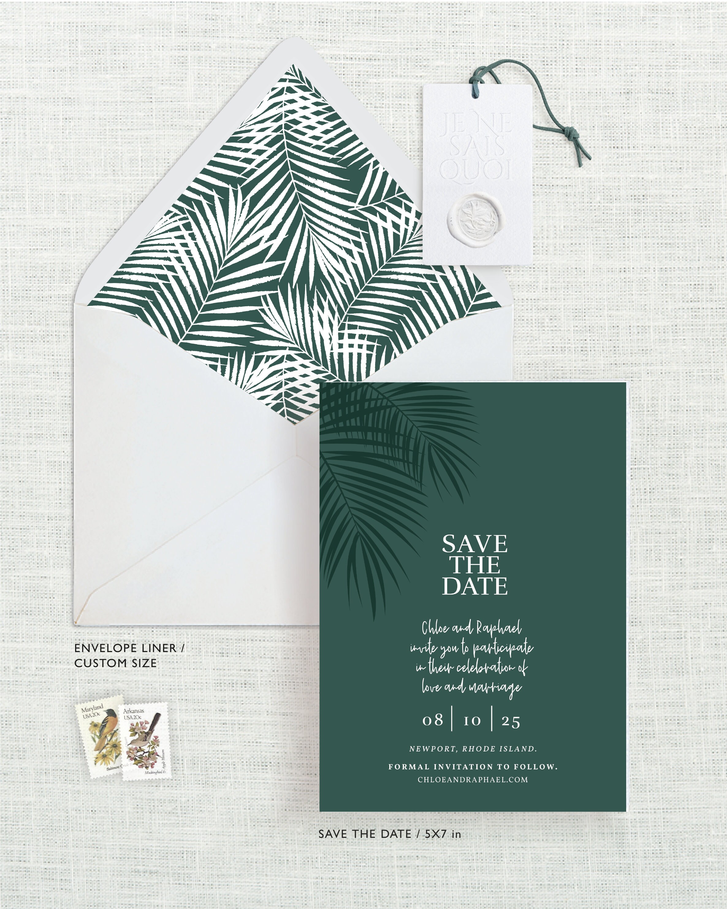 Tropical Save the Date Template Palm Tree Save the Date - Etsy