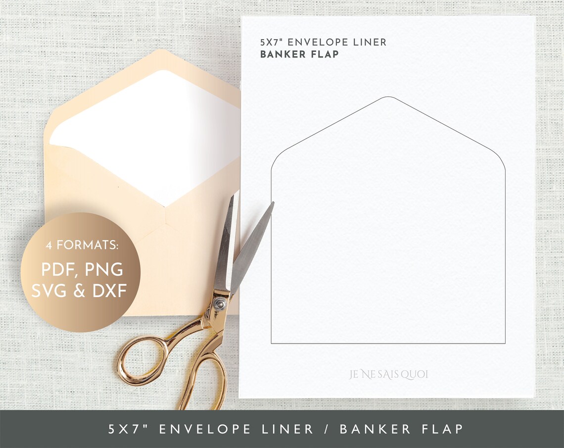 Envelope Liner 5x7 Banker Flap, Envelope Liner Template, Envelope Liner ...
