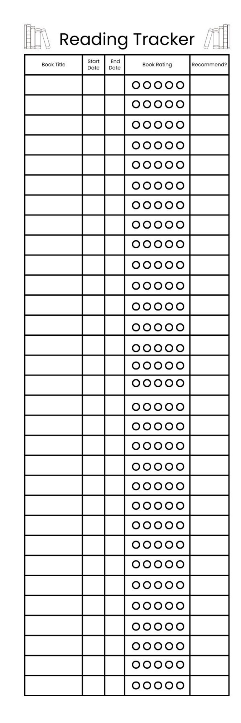 Printable Bookshelf Bookmark, Reading Habit Tracker Bookmark, Bookshelf ...