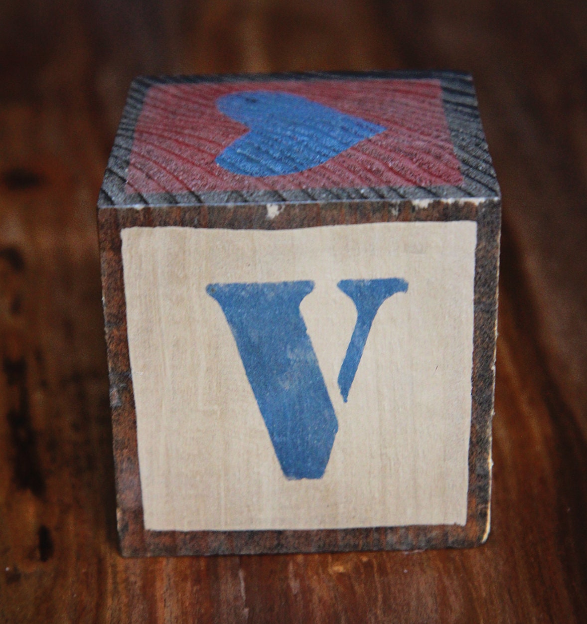 Decorative Wooden Blocks, Americana Wooden Blocks, Vintage Nursery ...