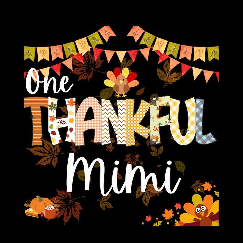One Thankful Mimi PNG - Etsy