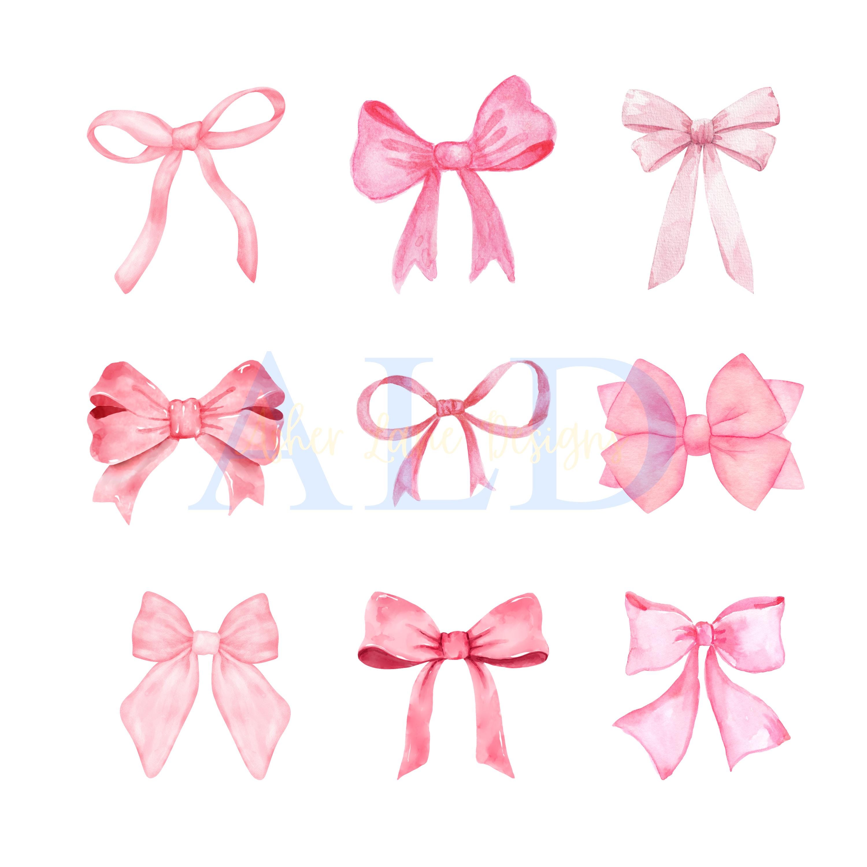 Pink Bow Coquette PNG - Etsy