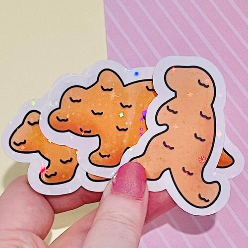 Chicken Nuggets Glossy or Holo Sticker Nuggets Waterproof - Etsy