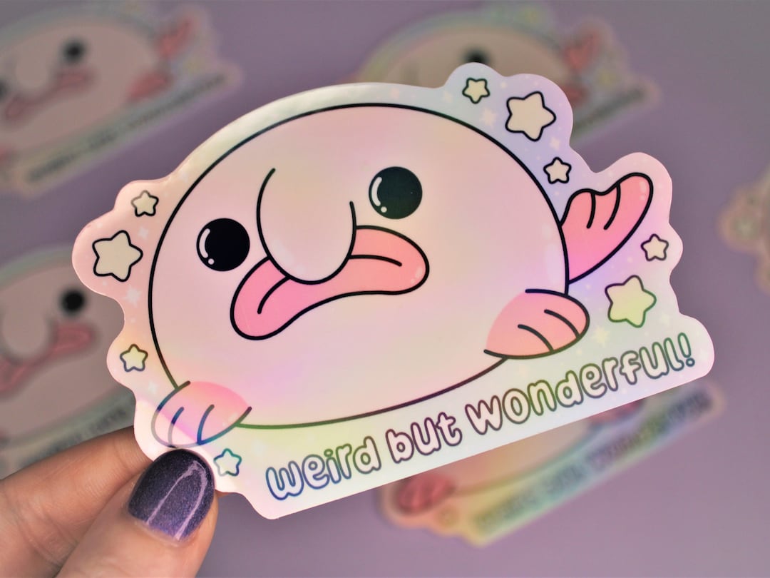 Weird but Wonderful Cute Blobfish Sticker - Boba the Blobfish - Strange ...